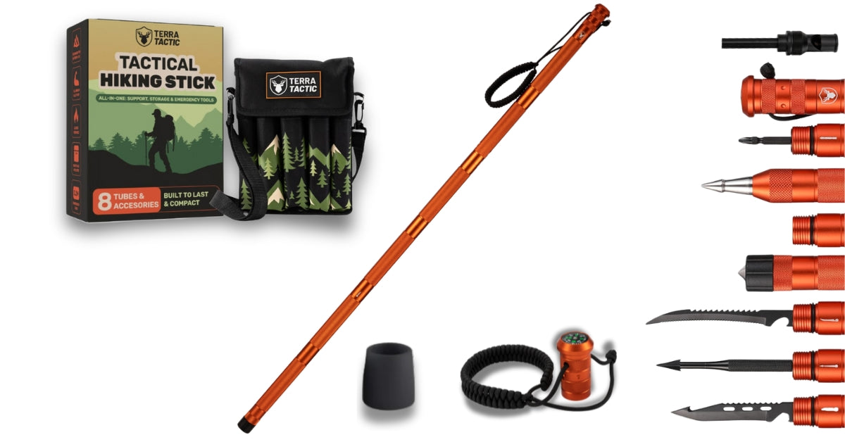 Terra Tactic - Tactical Hiking Stick & Outdoor Survival Gear